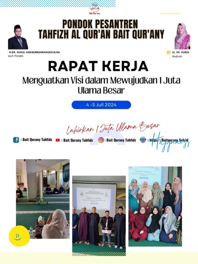 Agenda Raker Internal PPTQ Bait Qur'any at- Tafkir dengan Tema ...